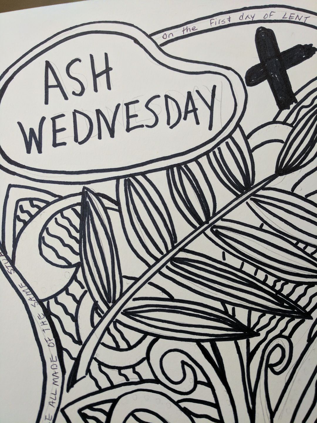 Ash Wednesday Coloring Page – Christine V Hides
